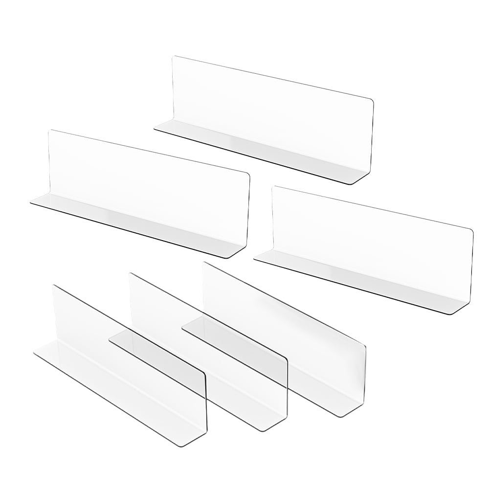 6 Pcs Supermarket Sorting Baffle Clear Shelves Organizer Clear Shelf ...
