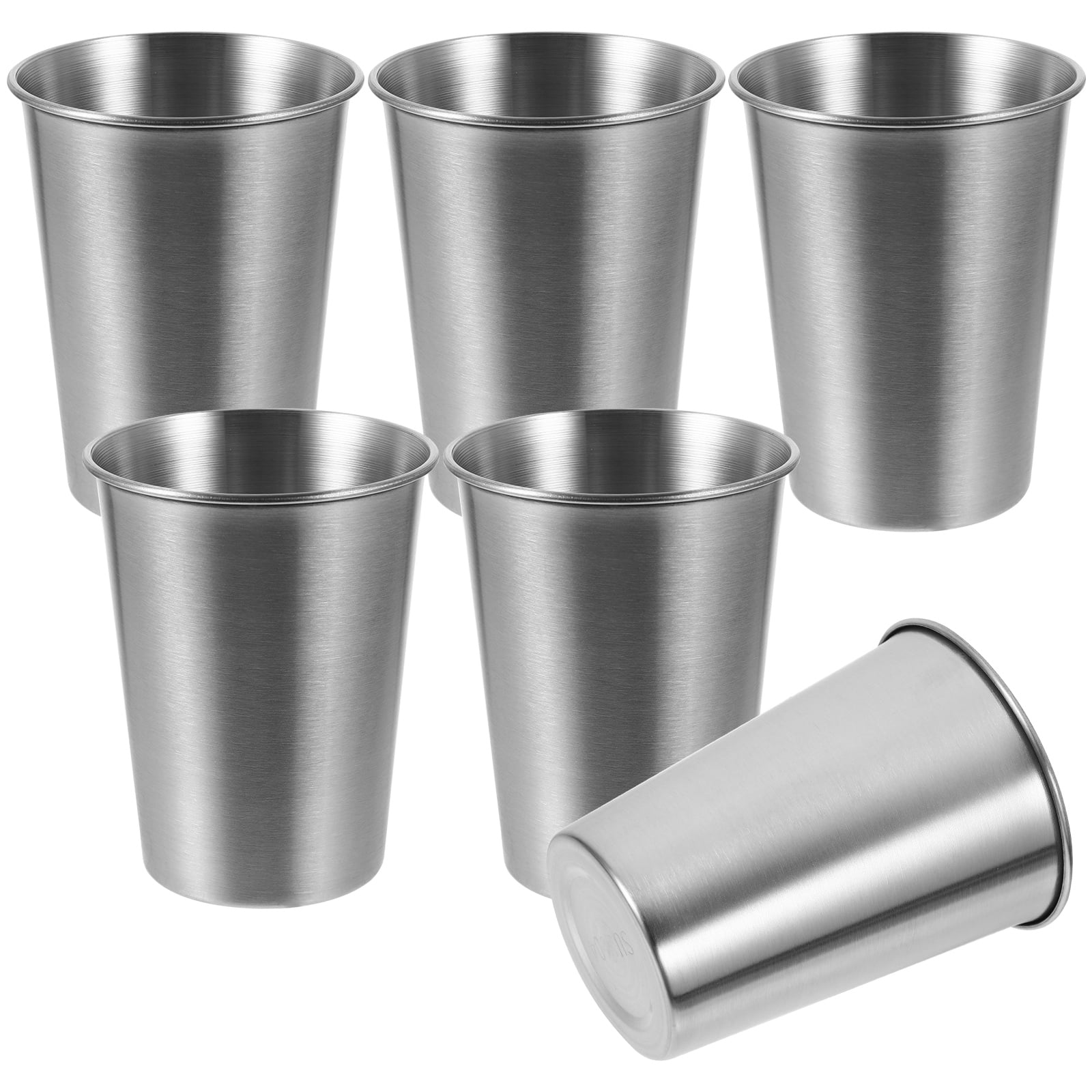 6 Pcs Sus304 Water Glass Drinking Glasses Titanium Cup Set of 350ml ...