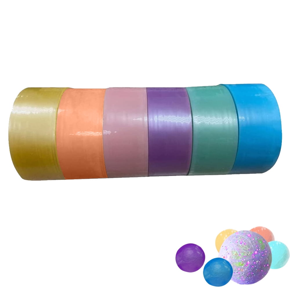 6 Pcs Tape Ball Funny Sticky Ball Tapes Adhesive Sticky Ball Rolling ...