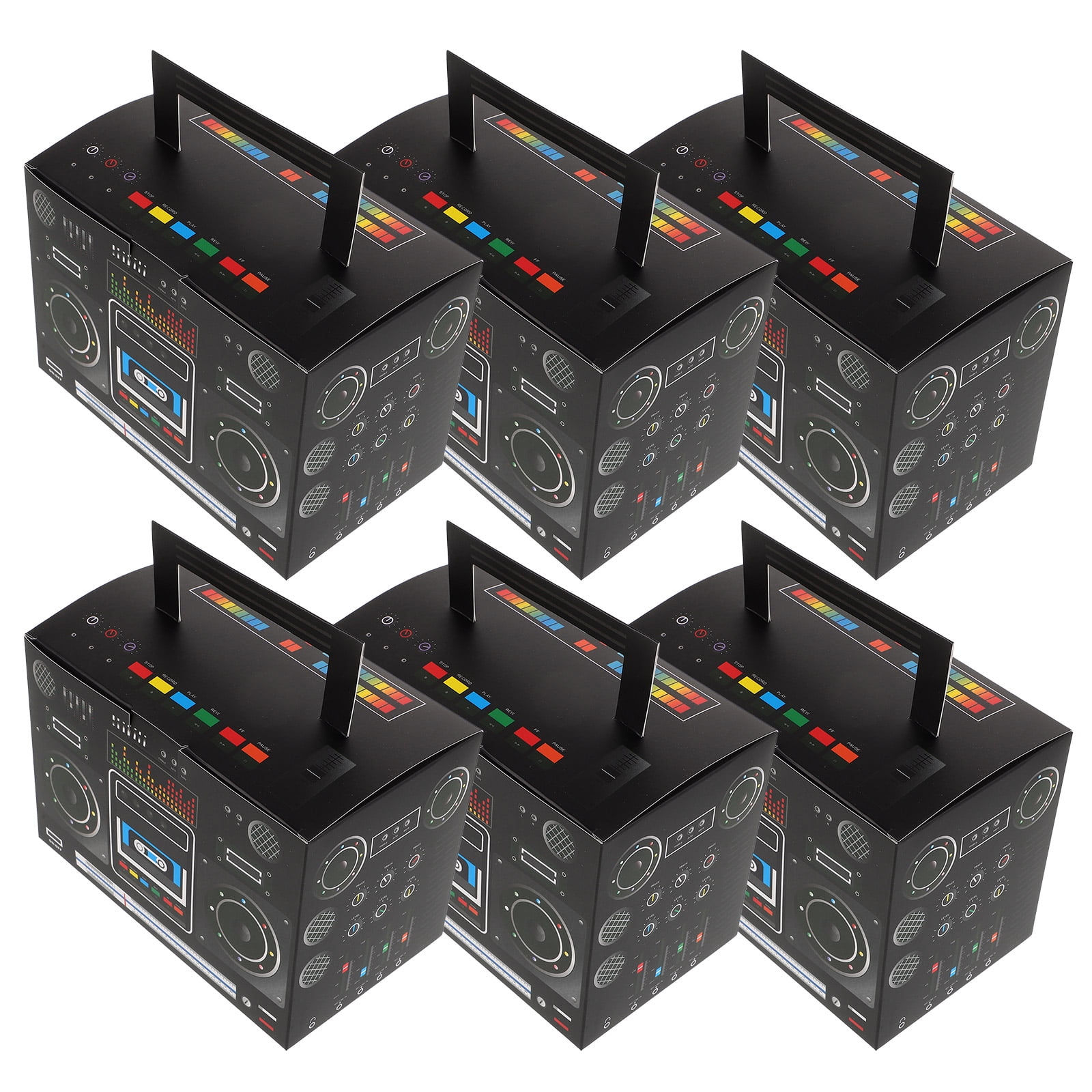 6 Pcs Tape Recorder Cake Box 90s Party Decoration 80s Favors Boxes ...