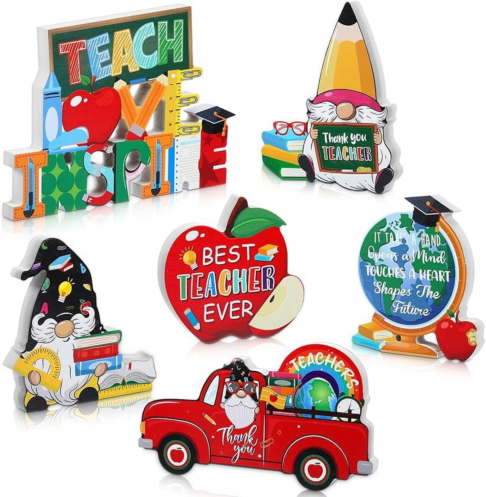6 Pcs Teacher Appreciation Table Decorations Gifts Best Teacher ...