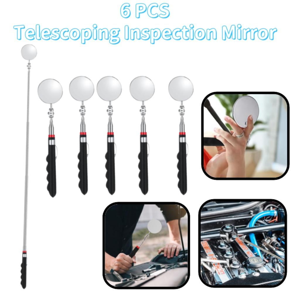 6 Pcs Telescoping Inspection Mirror,Retractable 30 Inch Mechanical ...