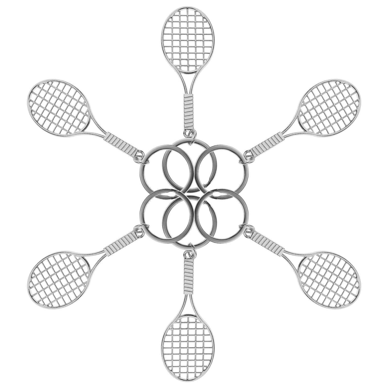 6 Pcs Tennis Key Chain Keychains for Women Badminton Racket Charm ...