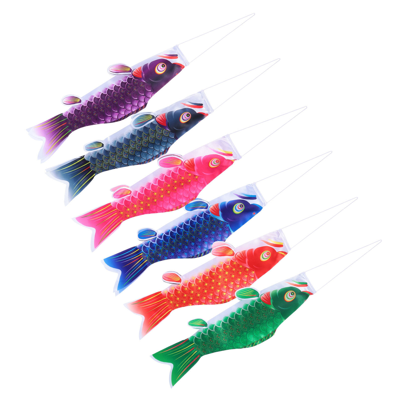 6 Pcs Tent Flag Decoration Carp Streamer Sushi Restaurant - Walmart.com
