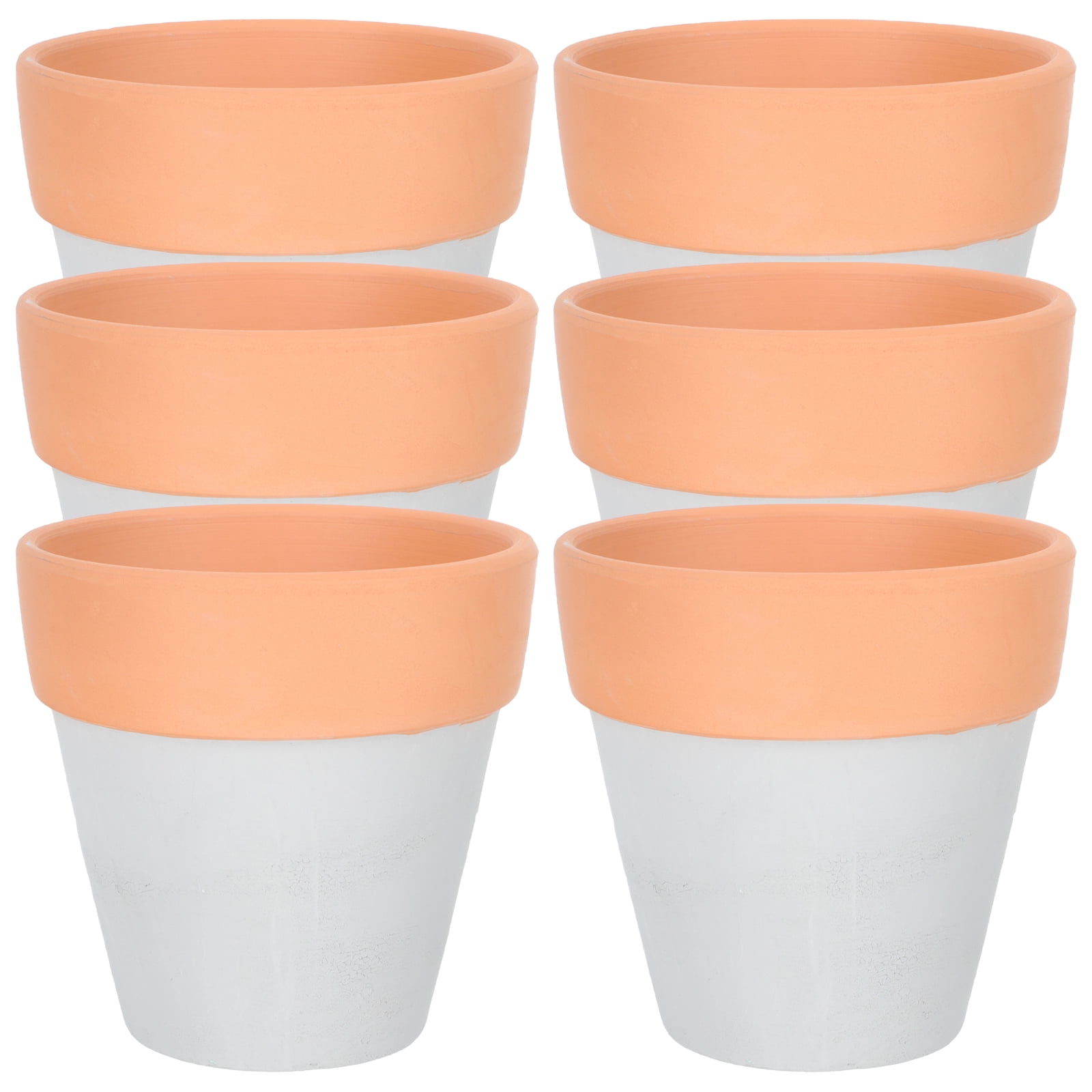 6 Pcs Terracotta Vintage Flower Pot Simple Planter Pottery Clay Decor ...