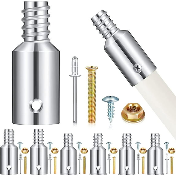 6 Pcs Threaded Tip Replacement, Broom Handle End, Pole Extension ...
