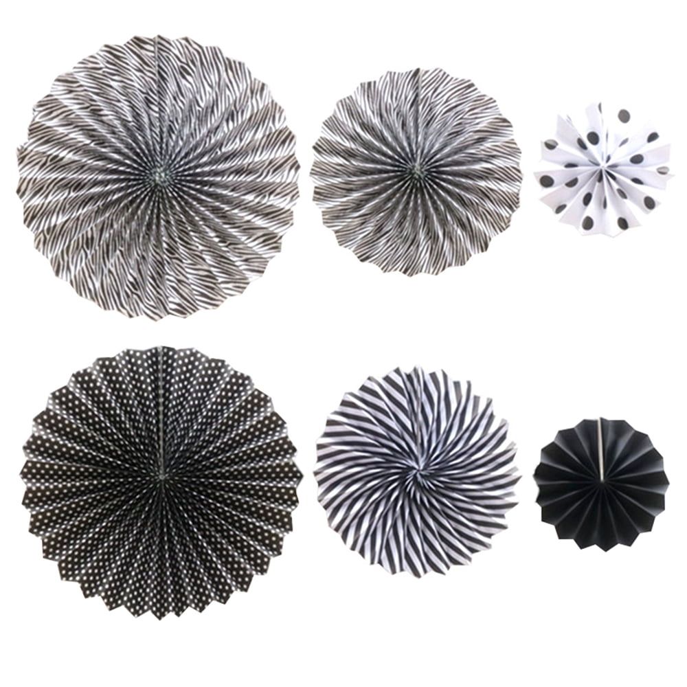 6 Pcs Tissue Paper Hanging Fans Party Decoration Set,for Birthday Baby ...