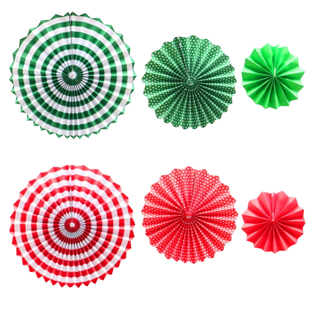 6 Pcs Tissue Paper Hanging Fans Party Decoration Set,for Birthday Baby ...