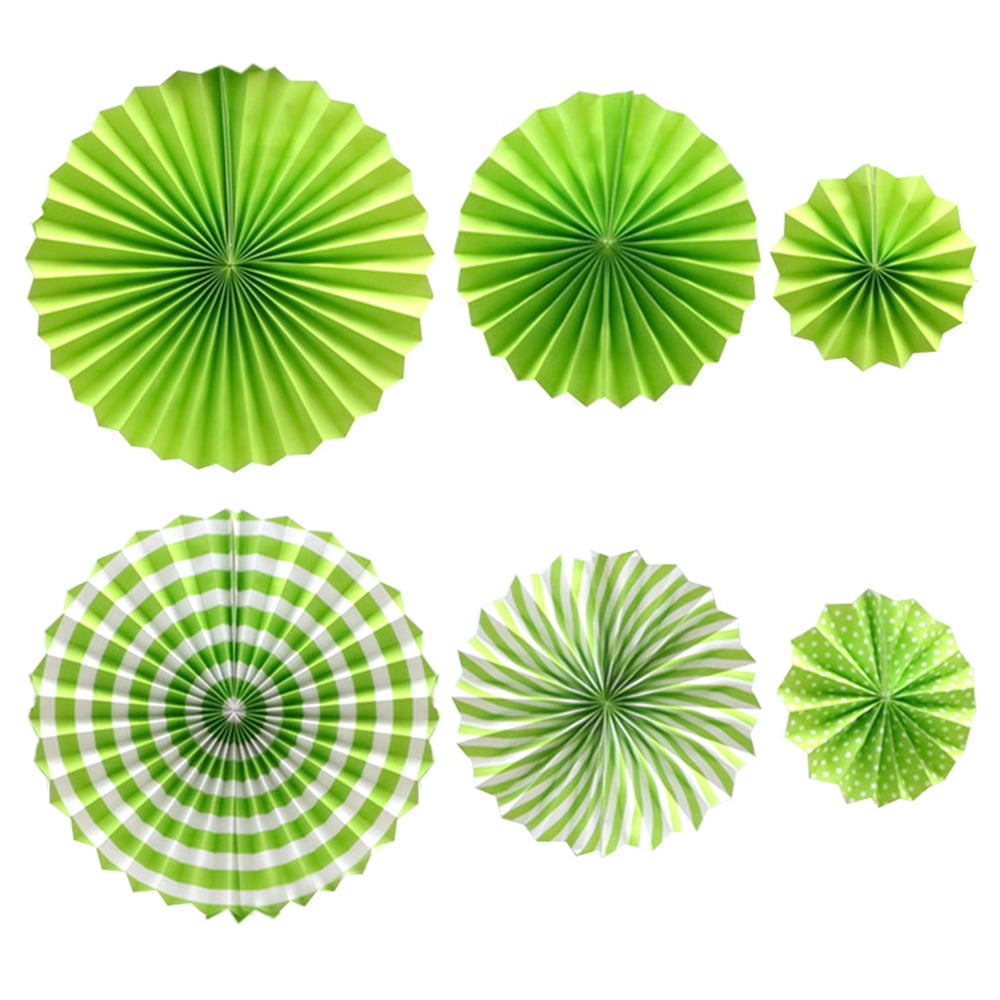6 Pcs Tissue Paper Hanging Fans Party Decoration Set,for Birthday Baby ...