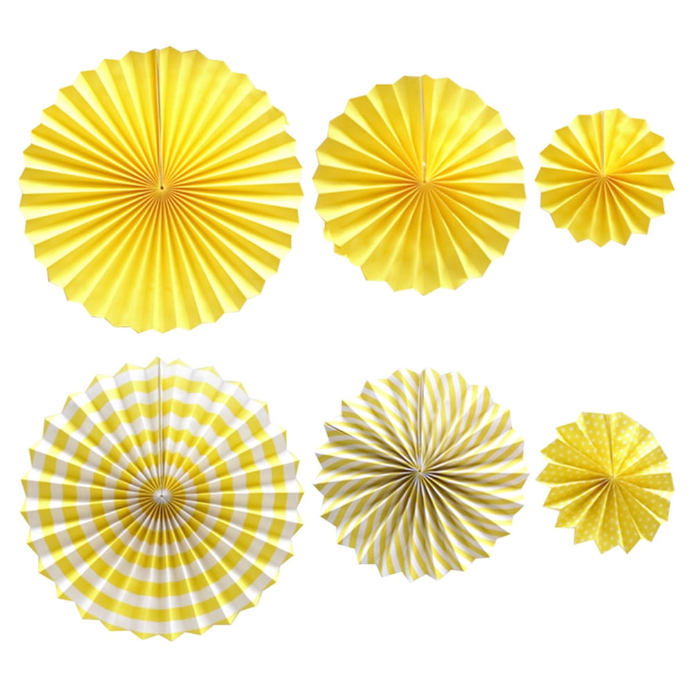 6 Pcs Tissue Paper Hanging Fans Party Decoration Set,for Birthday Baby ...
