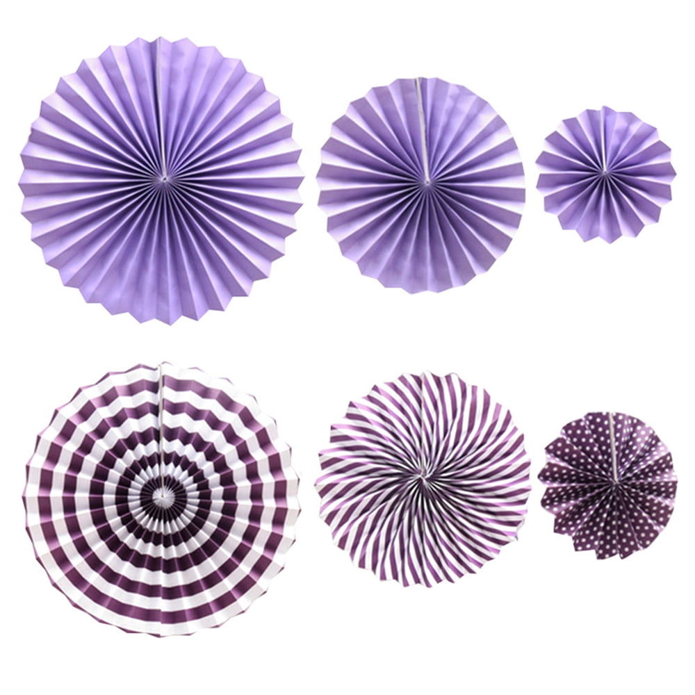 6 Pcs Tissue Paper Hanging Fans Party Decoration Set,for Birthday Baby ...