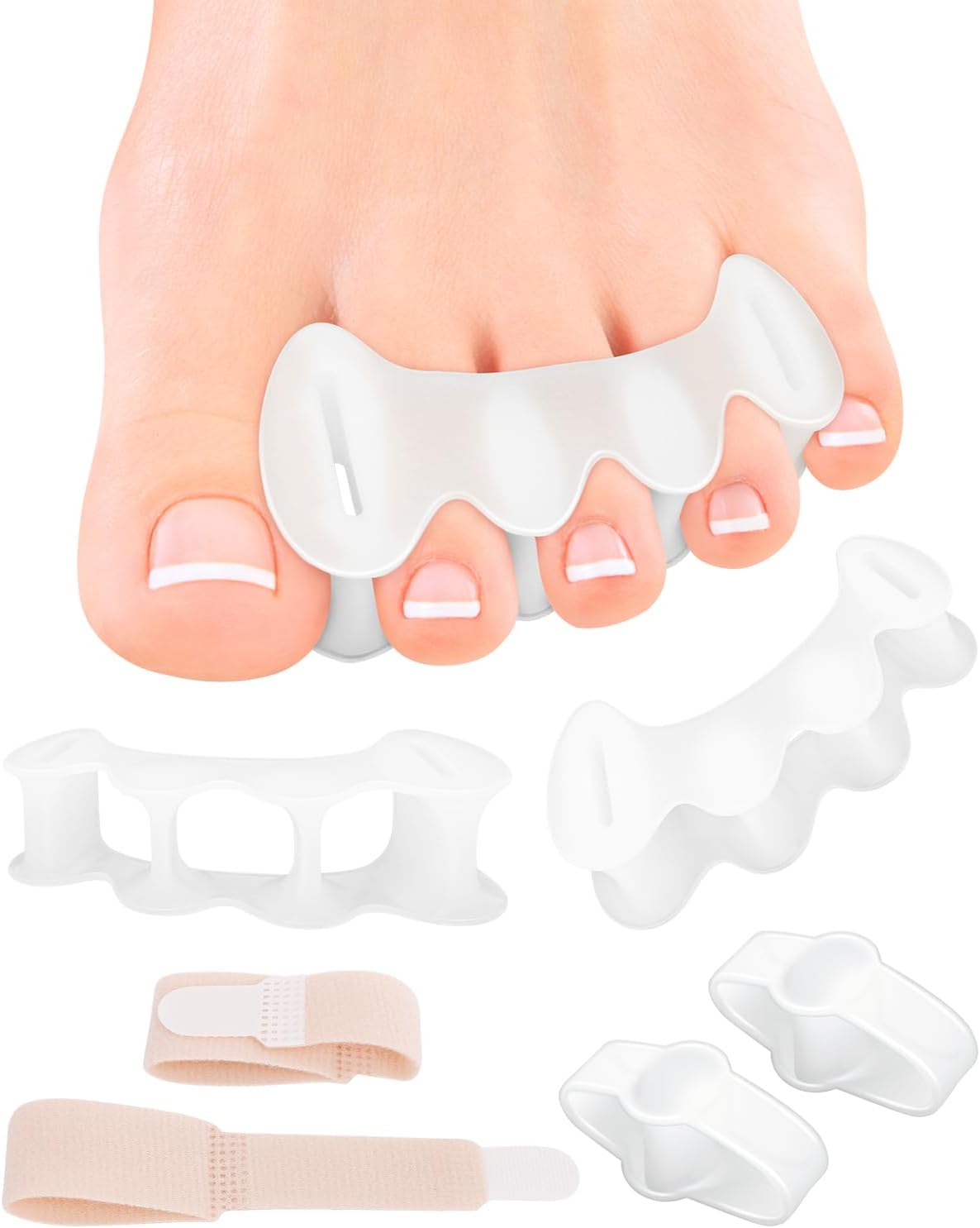 6 Pcs Toe Separators Correct Toe Spacers for Women Men Bunion ...