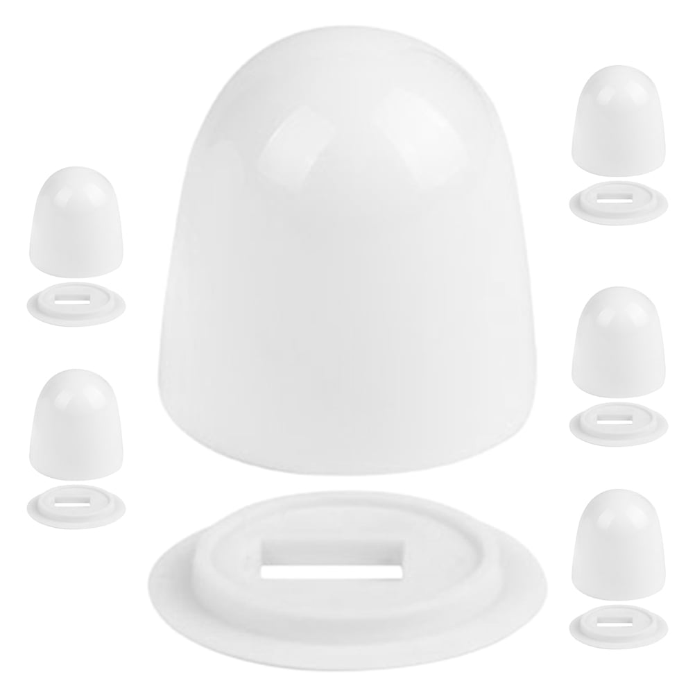 6 Pcs Toilet Accessories Toilet Bolt Caps White Toilet Caps for Bottom ...