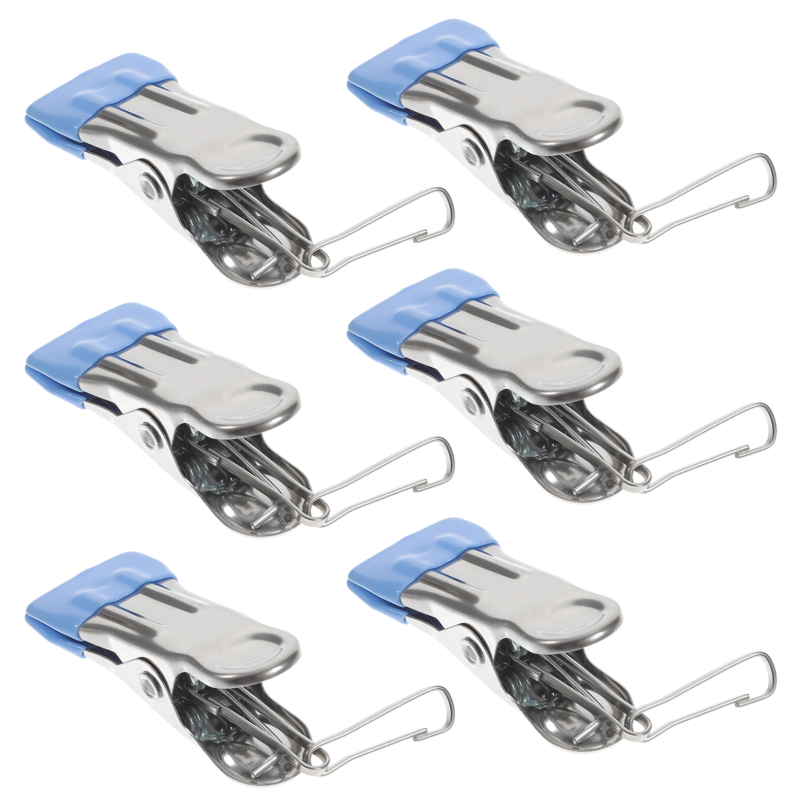 6 Pcs Towel Coat Hangers Metal Laundry Clothes Clip Stainless Steel ...