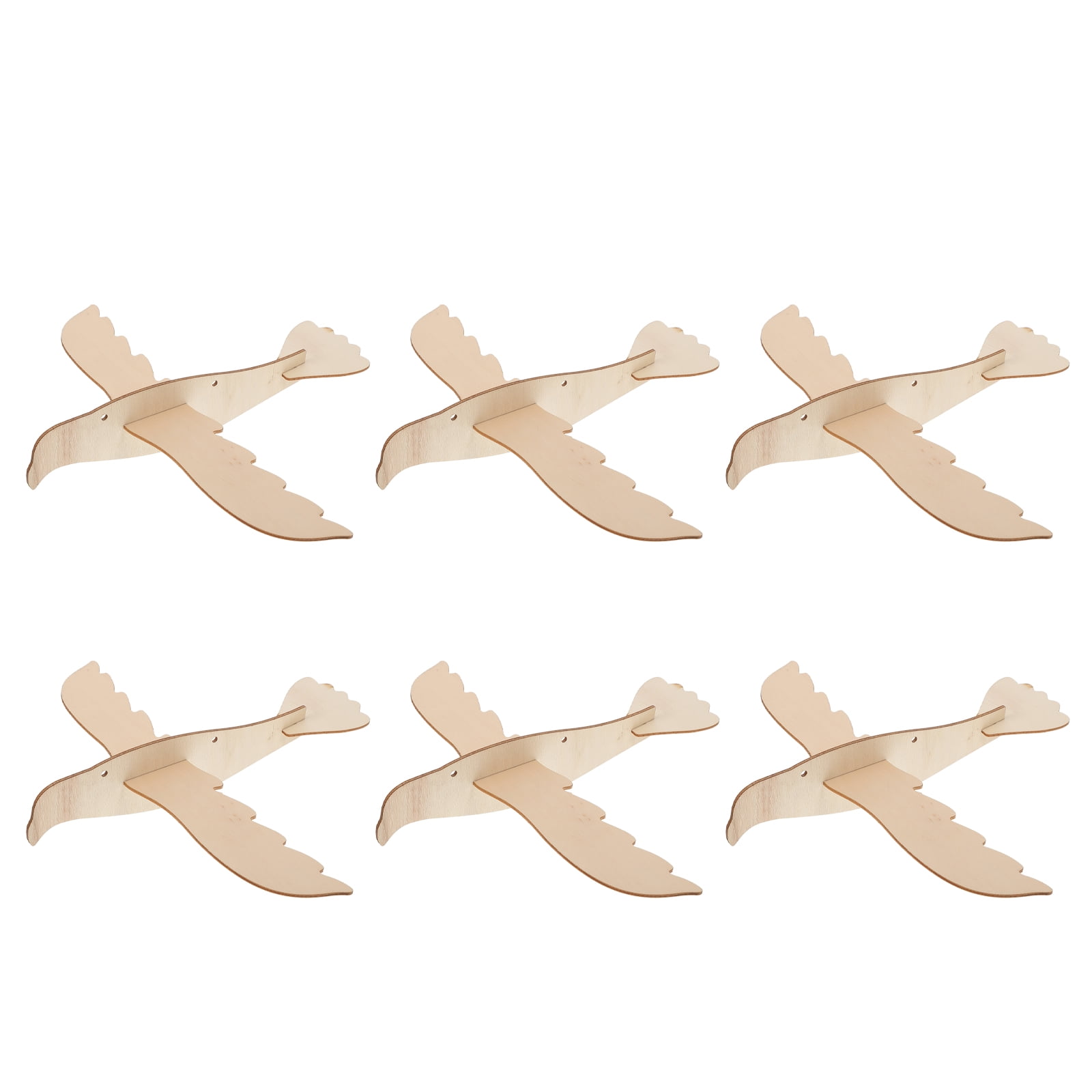 jojofuny Eagle Toys Diy Wooden Toy Log Color 6Pcs 11.2X10.2X2.2in ...