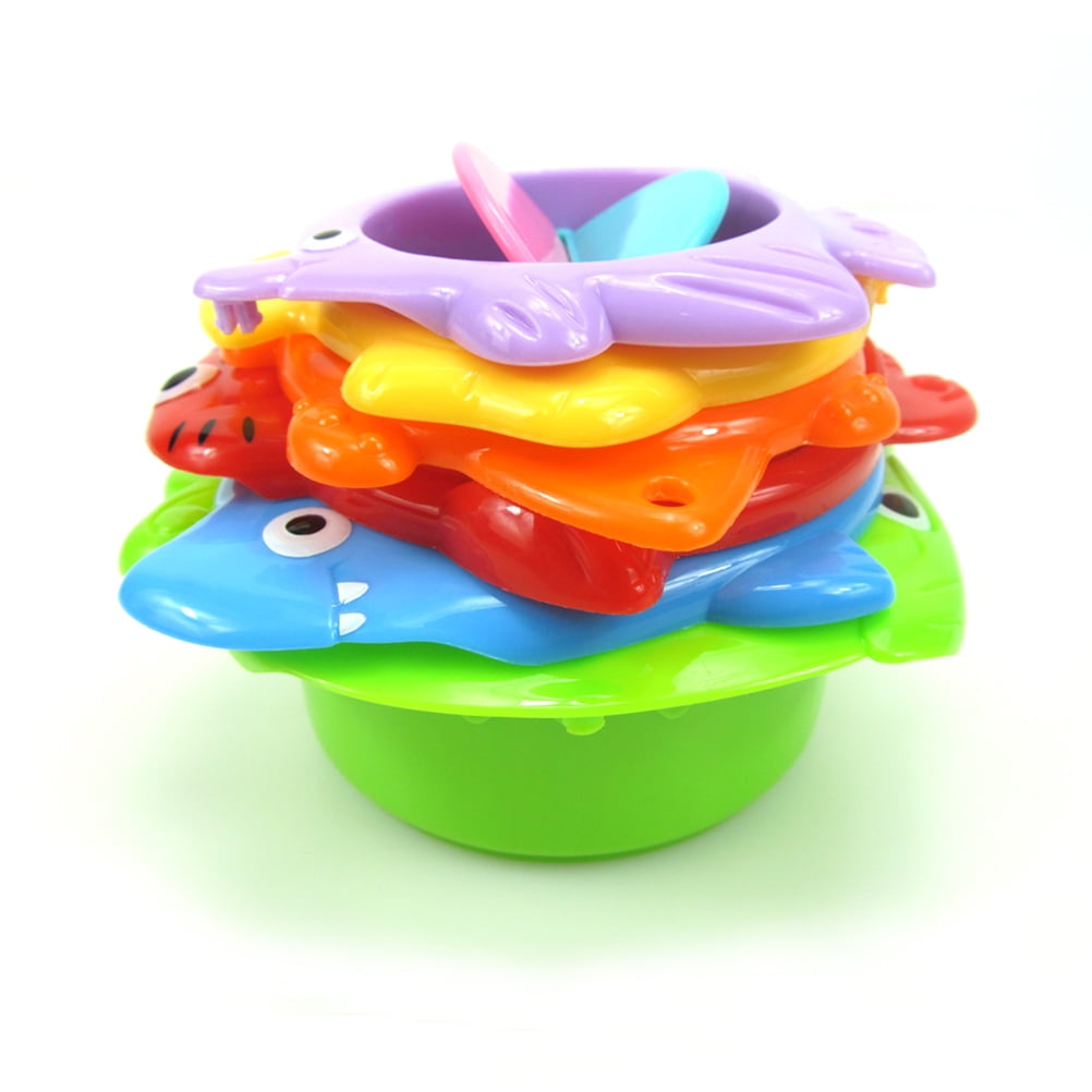 6 Pcs Toy Toys Stacking Bath Water Play for Kids Toddlers Floating Fish ...