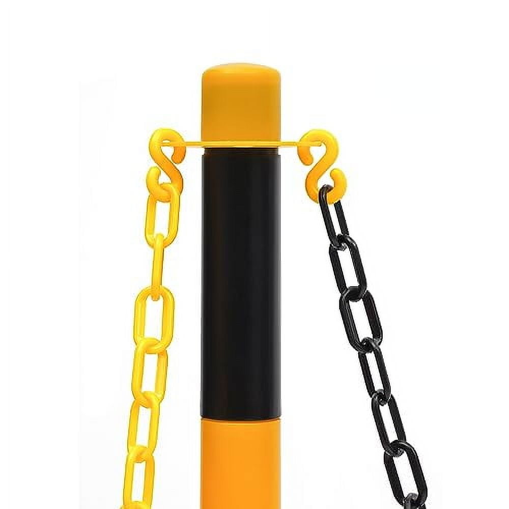 6 Pcs Traffic Cones with Fillable Base Yellow PE Delineator Post Cone ...