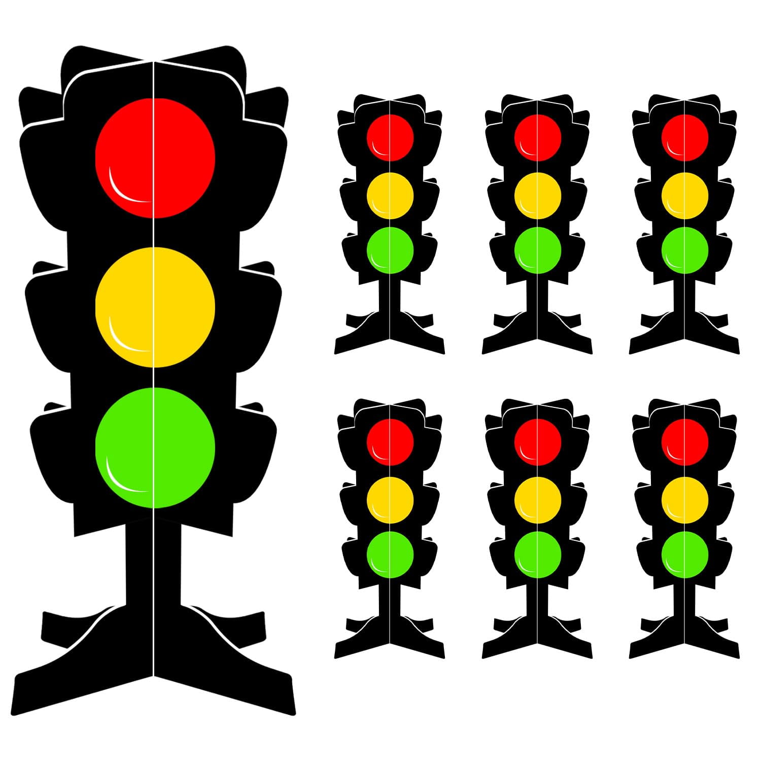 6 Pcs Traffic SCH4 Light Centerpieces for Racing Cars Party Decorations ...