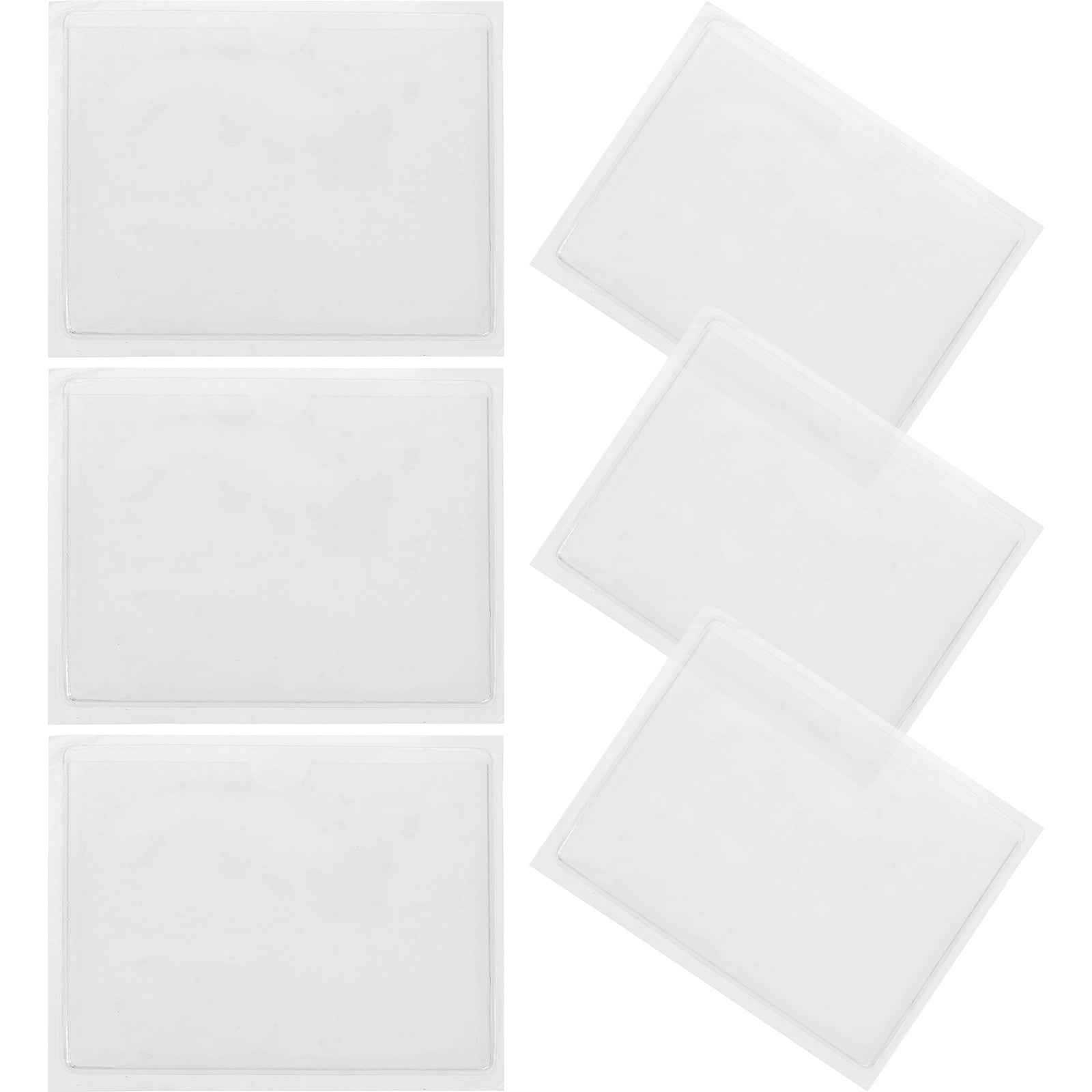 6 Pcs Transparent Adhesive Card Holder Cars Parking Permit Holder ...