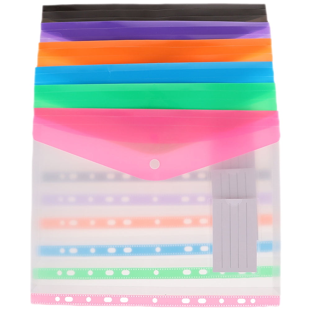 6 Pcs Transparent Binder Bag Clips File Snap Button Folders Storage ...