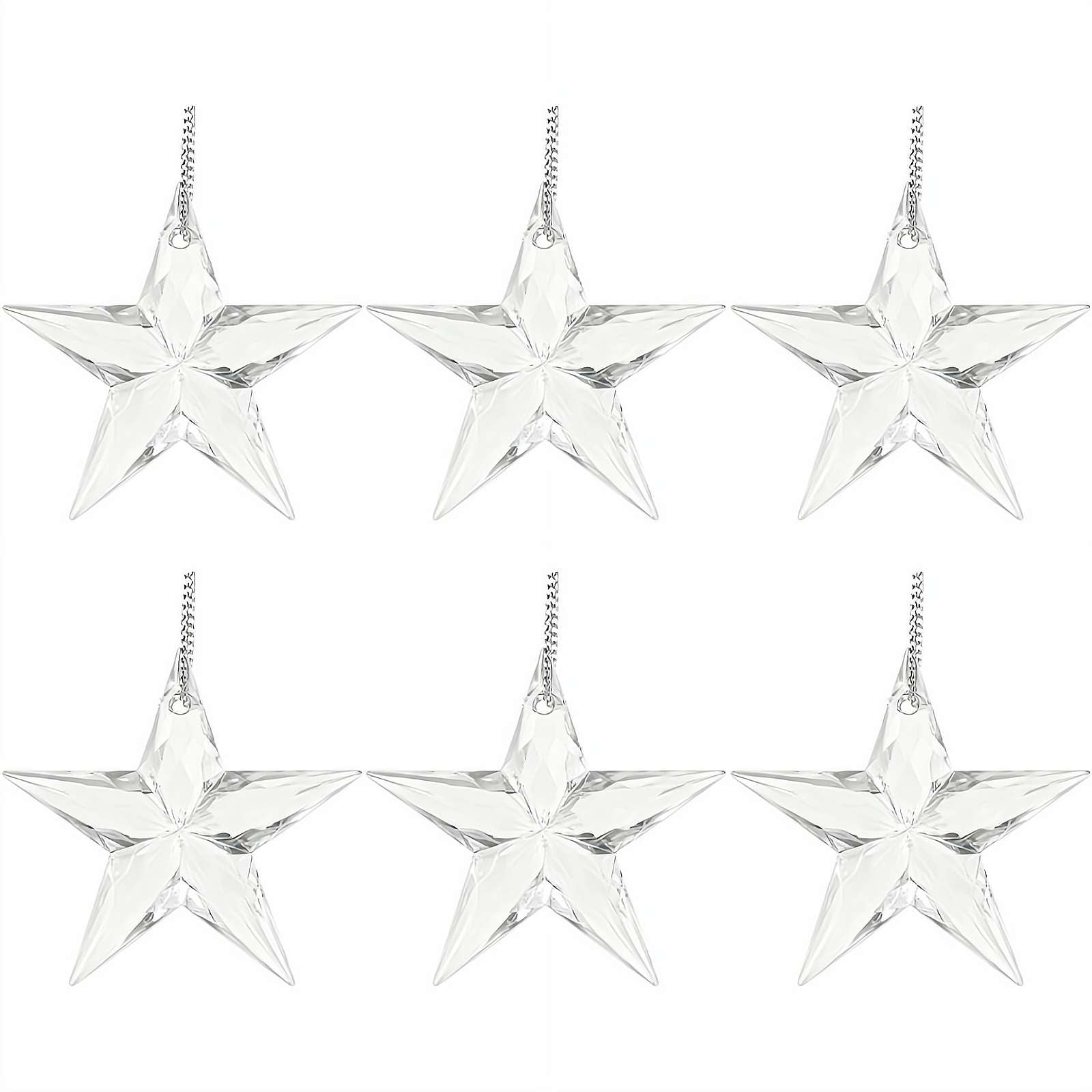 6 Pcs Transparent Plastic Raindrop Ornaments, Clear Teardrop Hanging ...