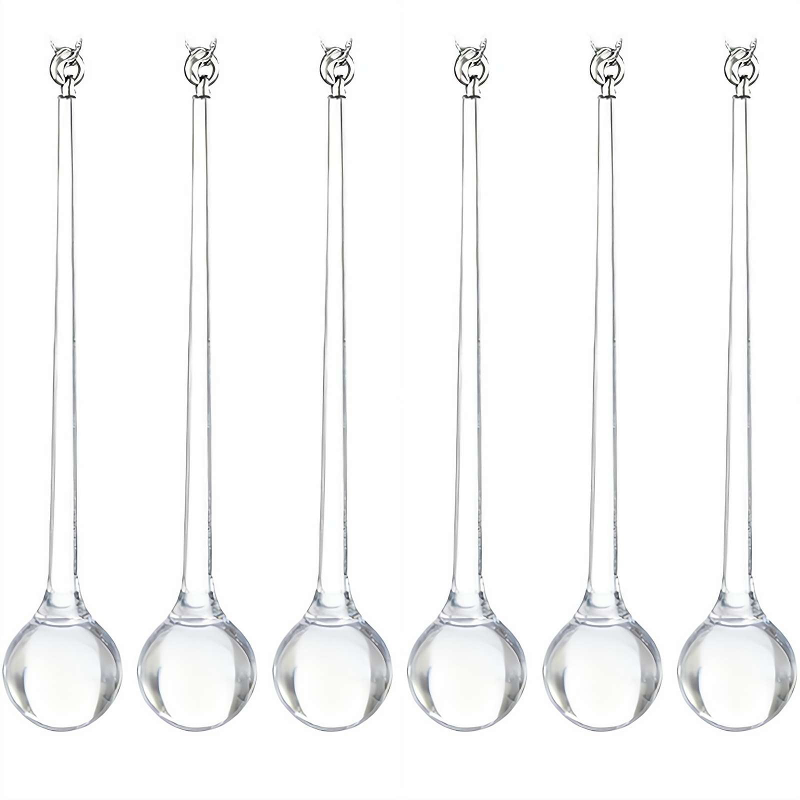6 Pcs Transparent Plastic Raindrop Ornaments, Clear Teardrop Hanging ...