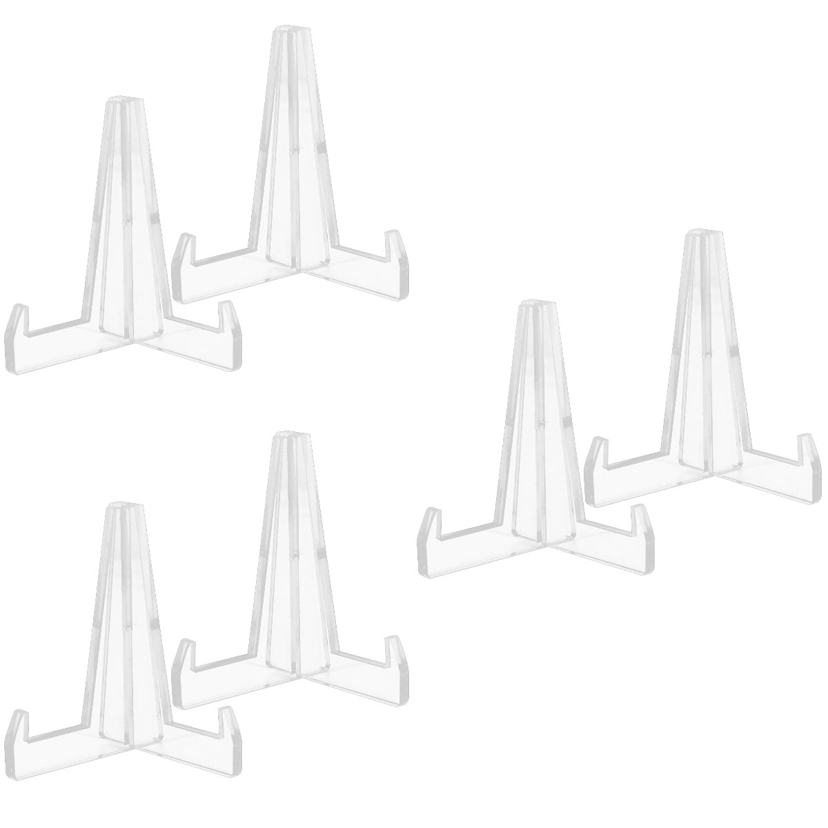 6 Pcs Transparent Show Racks Plate Display Racks Acrylic Saucer Display ...