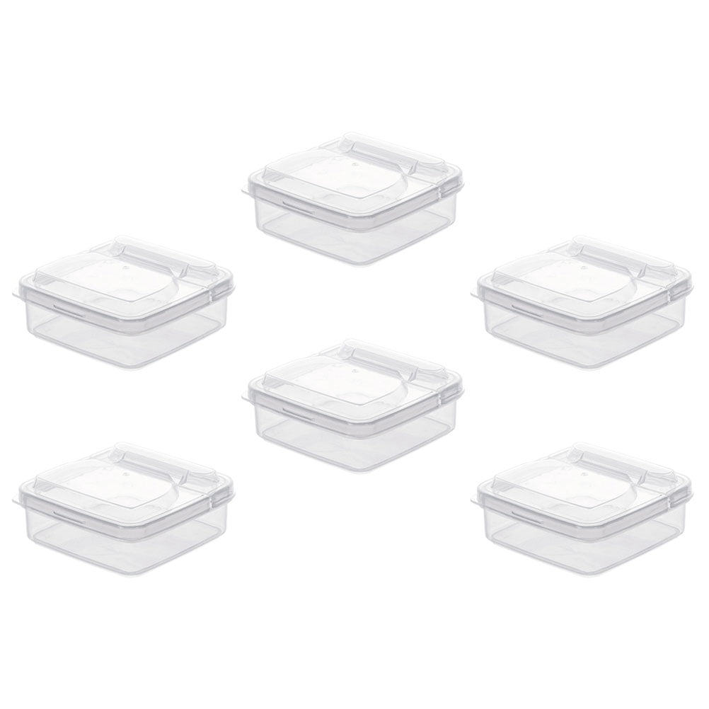 6 Pcs Transparent Storage Box Butter Cheese Container for Fridge ...