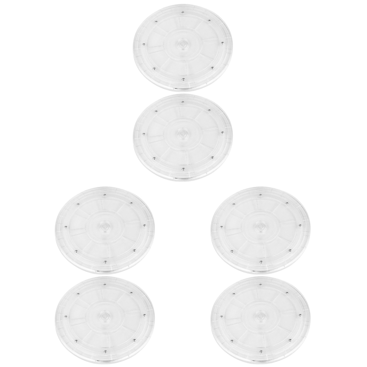 6 Pcs Transparent Turntable 360-degree Rotating Multi-functional ...