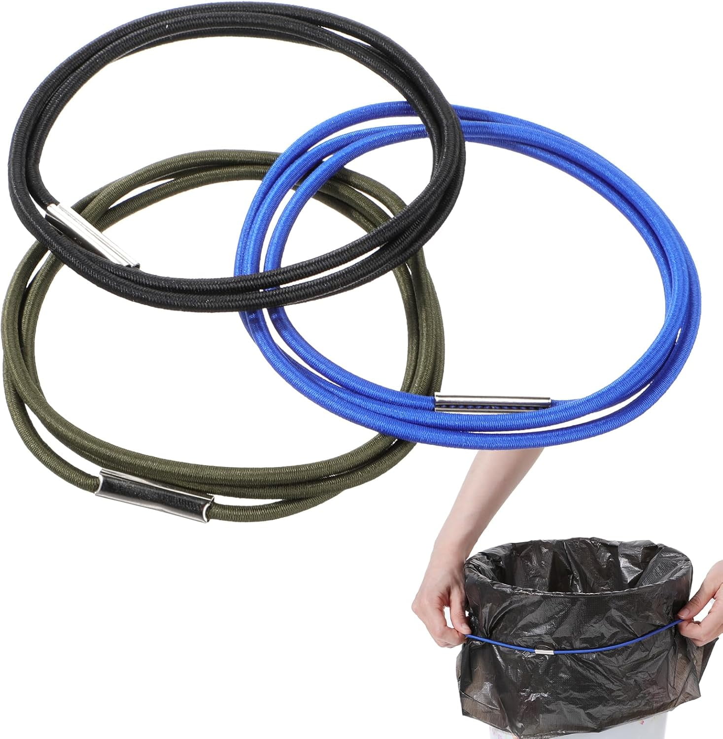 6 Pcs Trash Can Bands Trash Bag Holder Garbage Bag Holder Trash Can ...