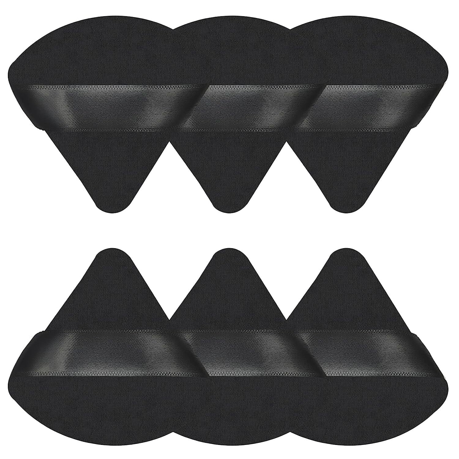 6 Pcs Triangle Powder Puff Super Soft Face Makeup Puff, Velour Cotton ...
