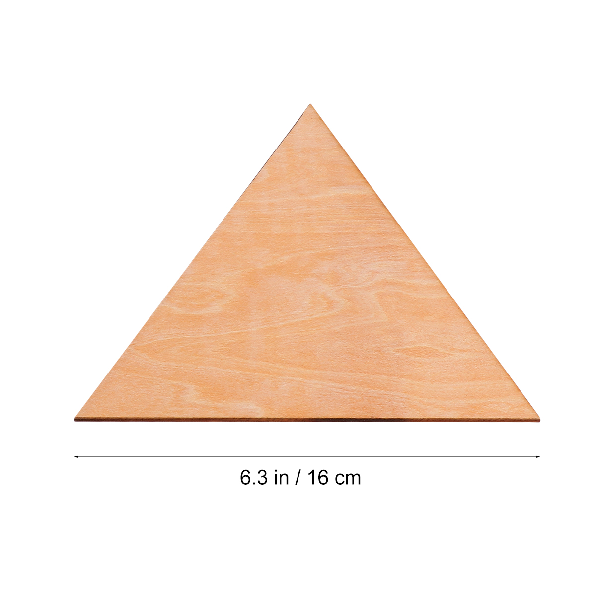 6 Pcs Triangular Wood Chips Home Decor Emblems DIY Craft Pyrography ...