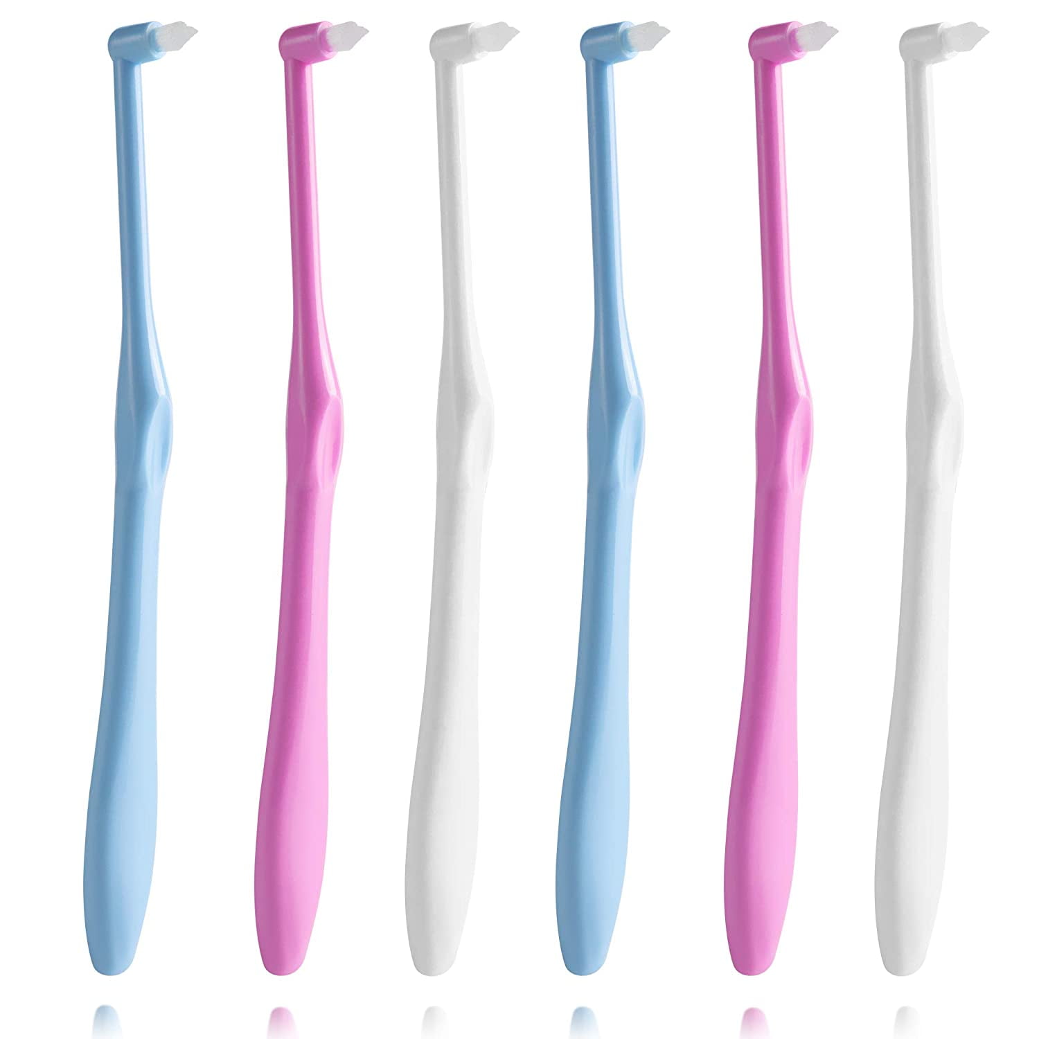 6 Pcs Tufted Toothbrush Interspace Brush End-Tapered Toothbrush Soft ...