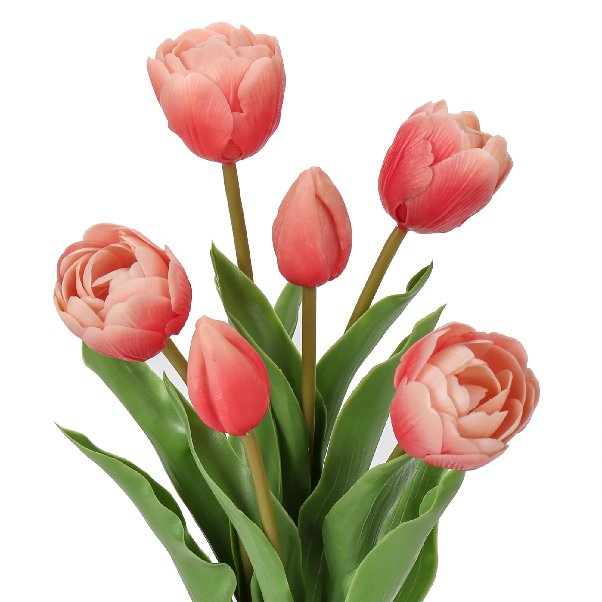 6 Pcs Tulips Artificial Flowers Real Touch Fake Latex Tulips Flowers ...
