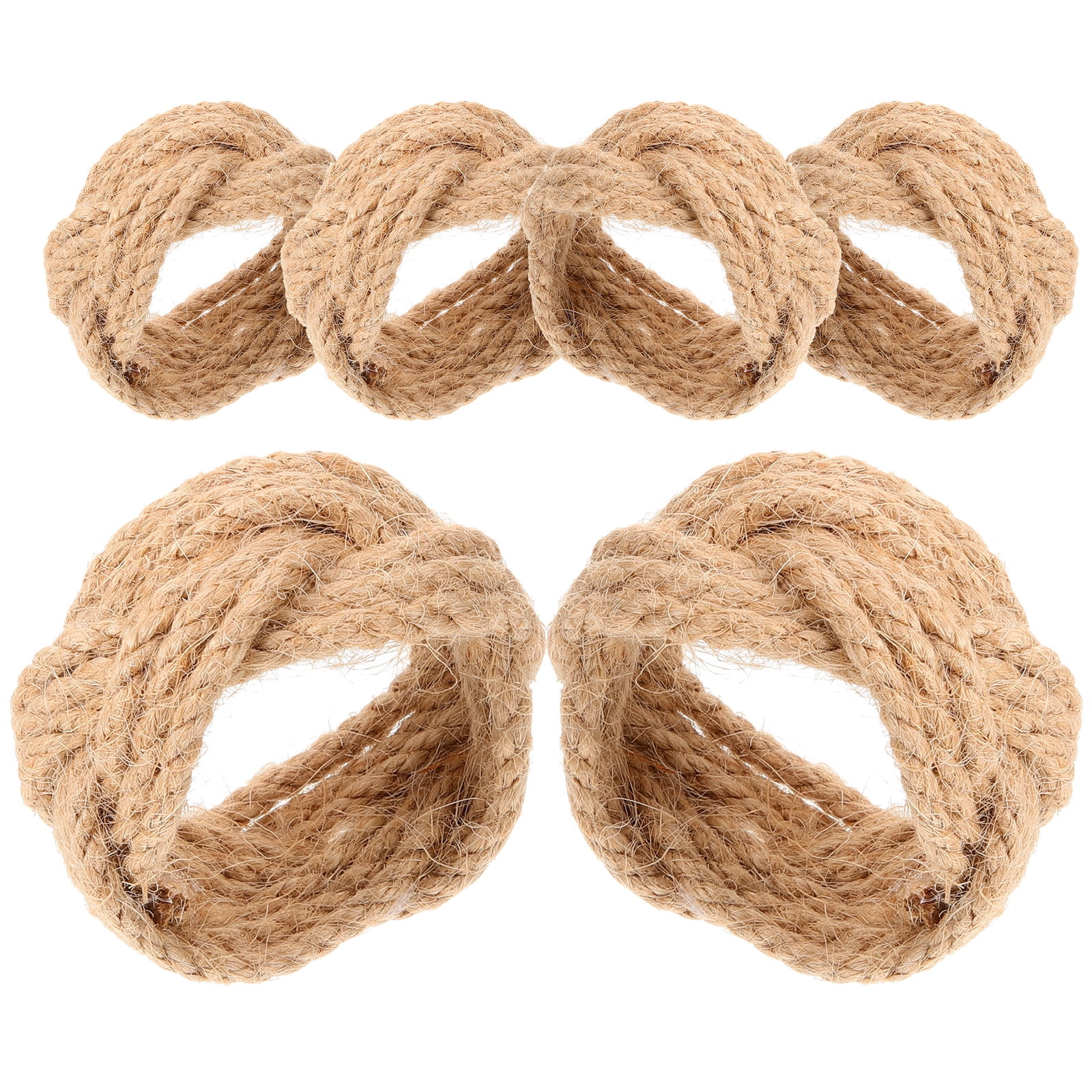 6 Pcs Twine Napkin Rings Decor Napkin Holder Rope Napkin Rings Nautical ...