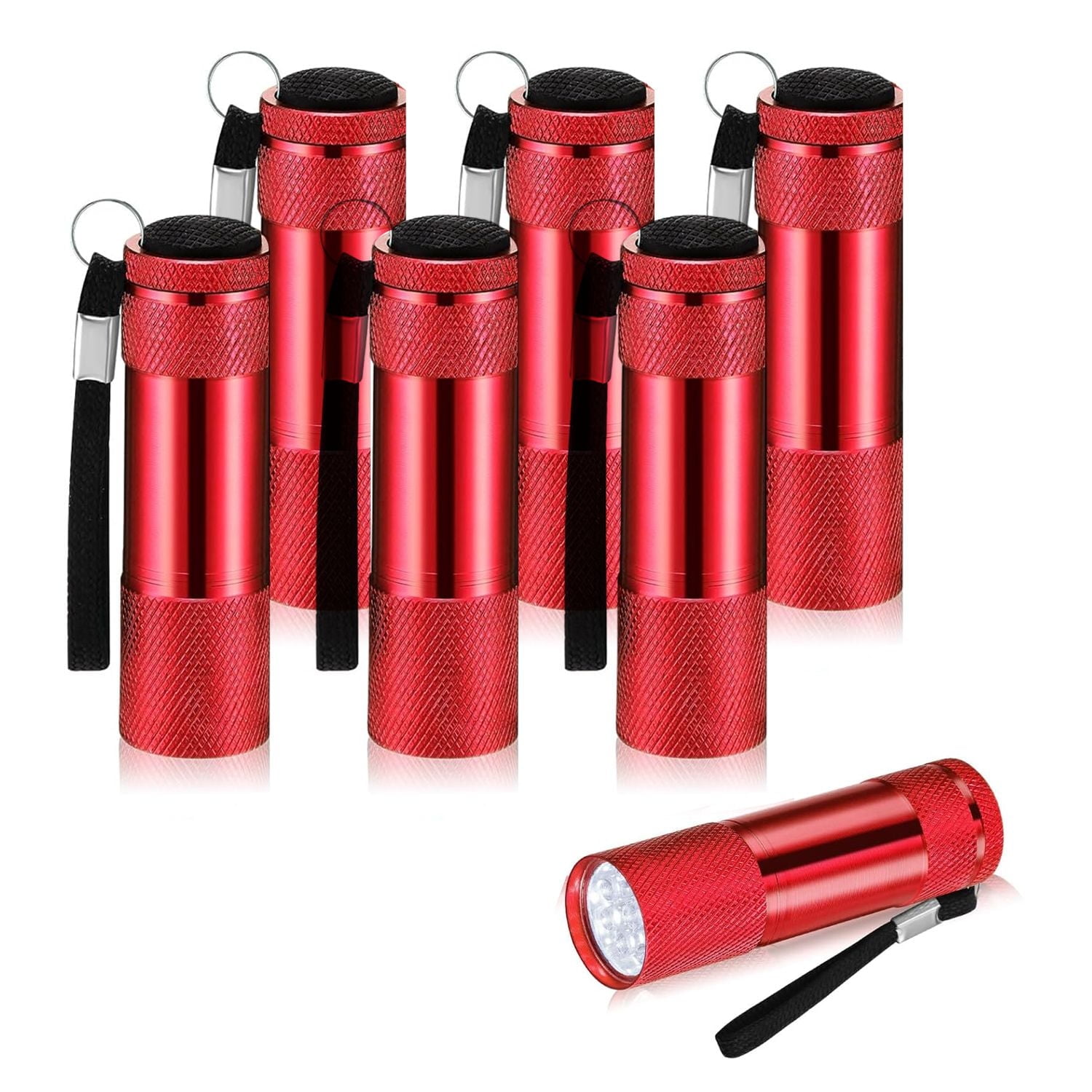 6 Pcs UV Blacklight, Mini Flashlights Bulk, Bright Aluminum Handheld ...