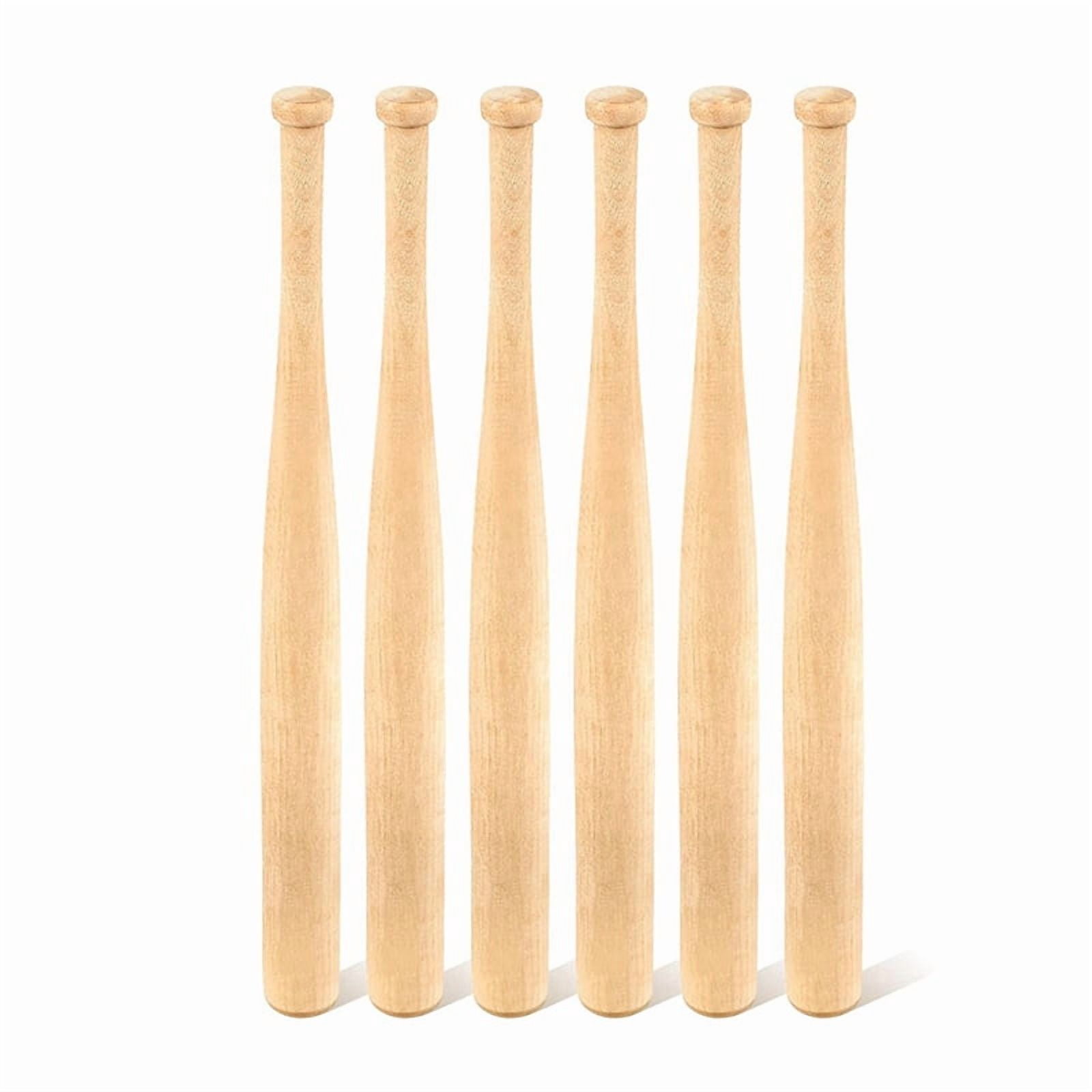 6 Pcs Unfinished Mini Baseball Bat Unpainted Small Wooden Bats for ...