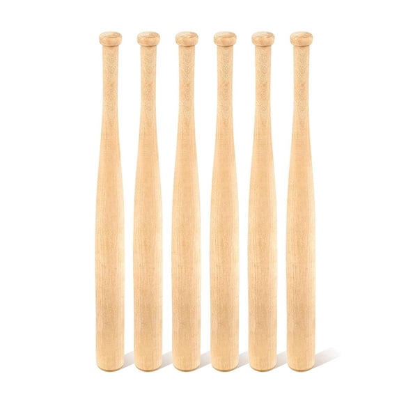 6 Pcs Unfinished Mini Baseball Bat Unpainted Small Wooden Bats for ...