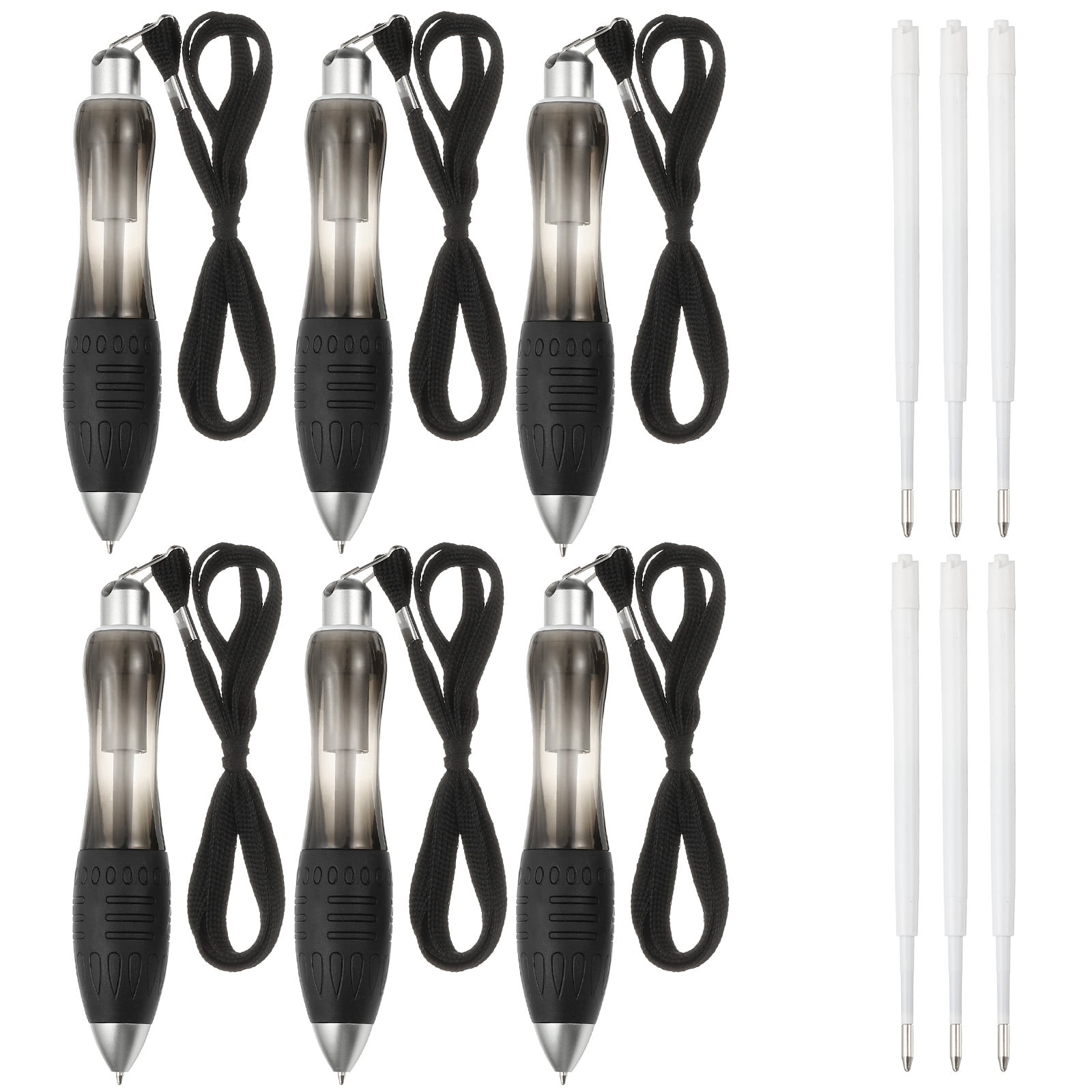 6 Pcs Uxcell Big Fat Pens, Black Heavy Weighted Ballpoint Pen ...