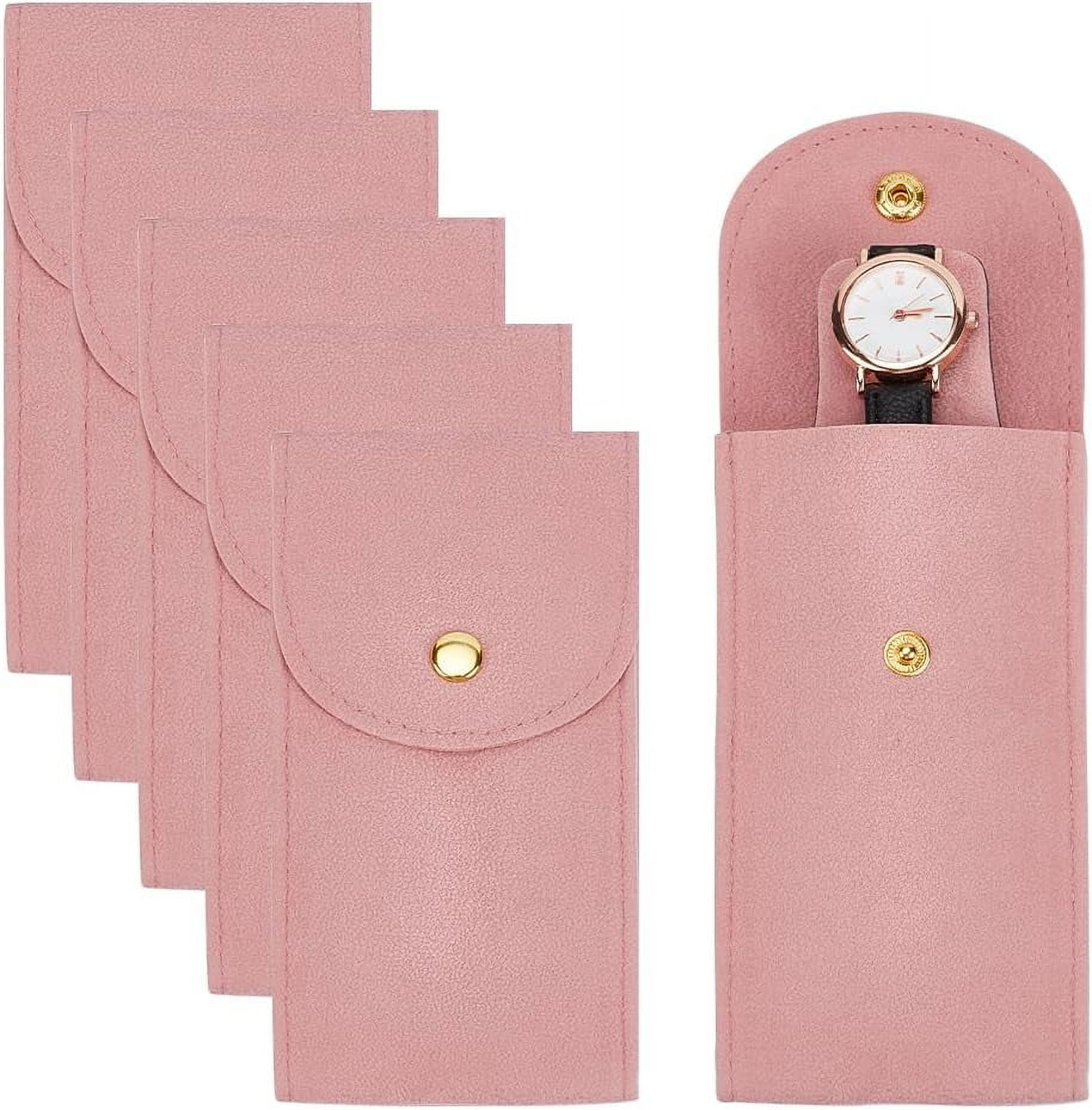 6 Pcs Velvet Watch Pouch 5.12x2.76inch Portable Watch Travel Case ...