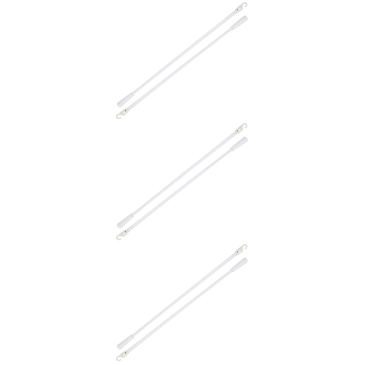 6 Pcs Venetian Blind Rod Curtain Stick with Hook White Glass Fiber ...
