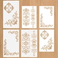 6 Pcs Vintage Border Stencil, Floral Corner Stencils for Painting ...