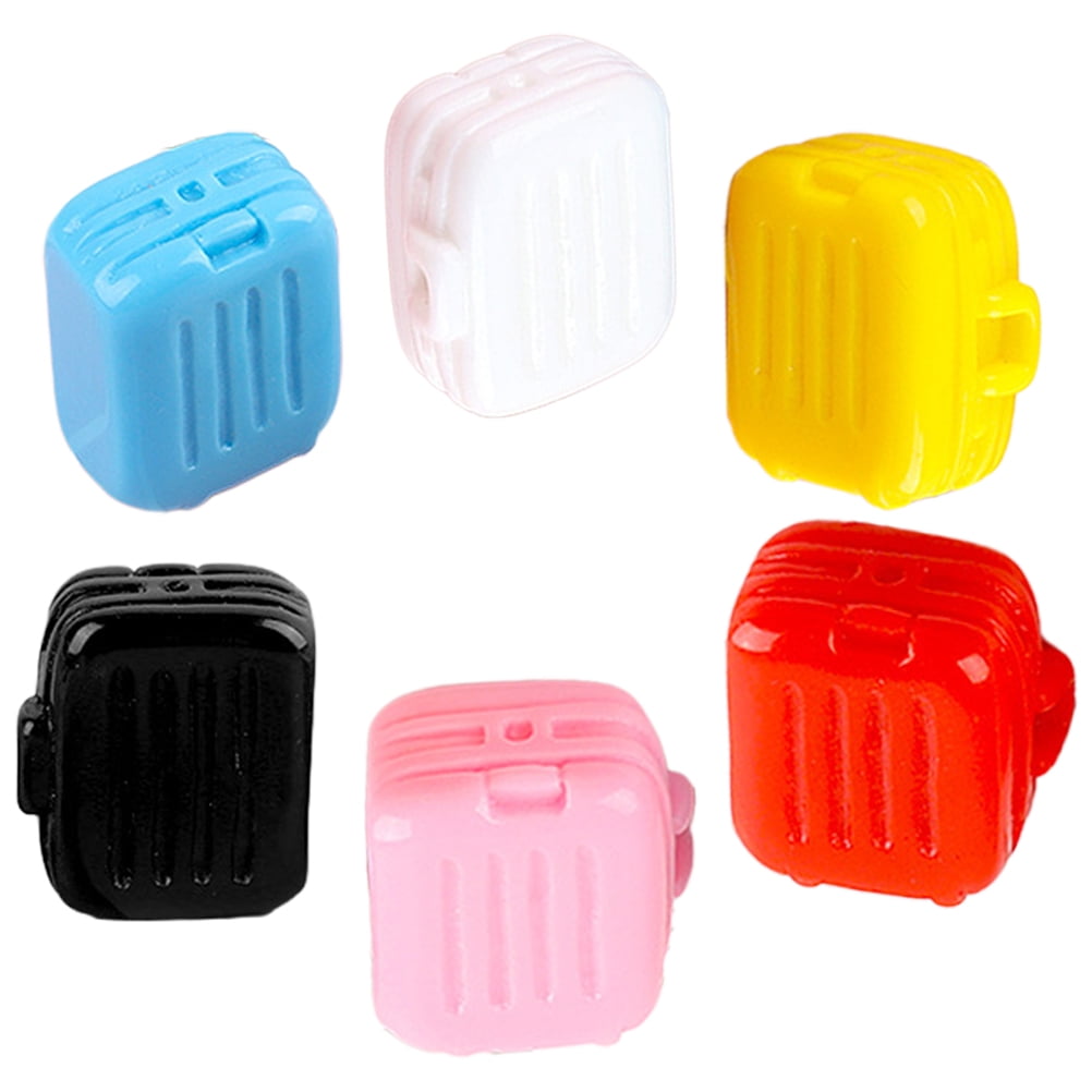 6 Pcs Vintage Decor Toy Mini House Suitcase Mini Ornaments Dollhouse ...