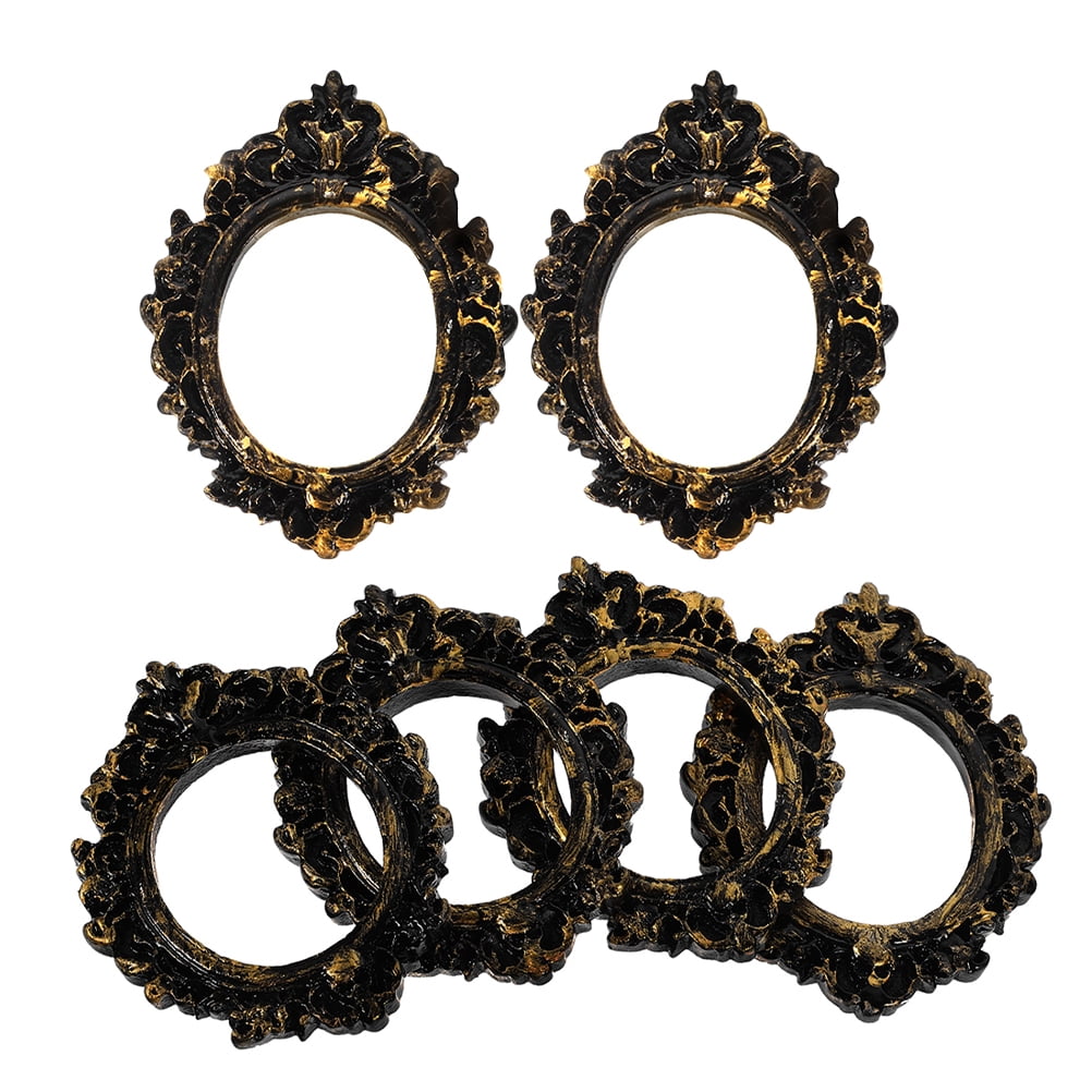 6pcs Mini Photo Frames Vintage Resin Decor for Wall Shelf Display Multi ...