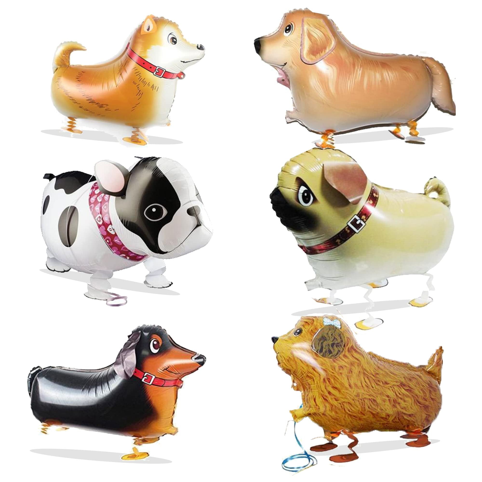 6 Pcs Walking Animal ZS23 Balloons - Foil Dog Balloon for Kids, Puppy ...