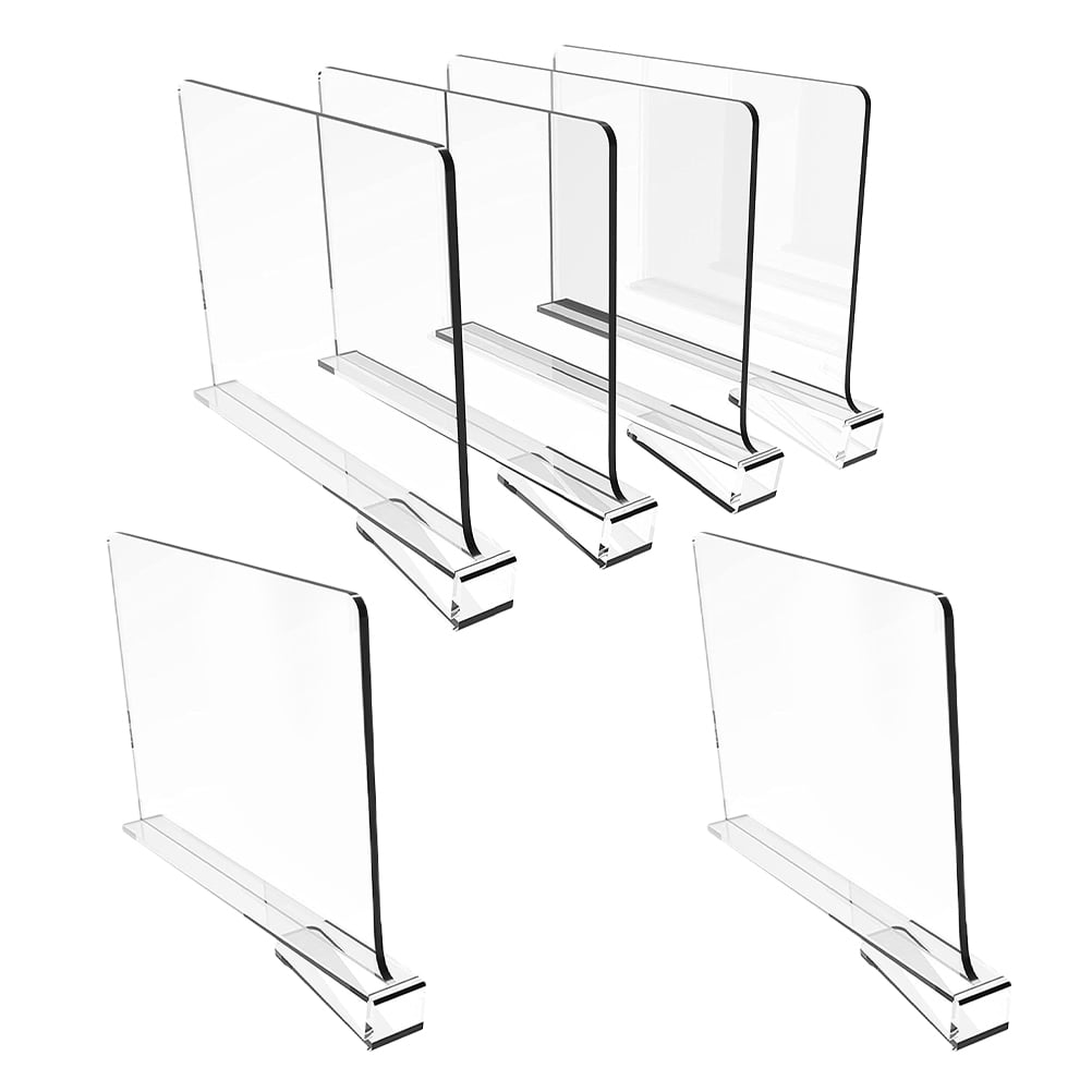 WHAMVOX Transparent Shelf Dividers for Closet 6pcs Made of Material for ...