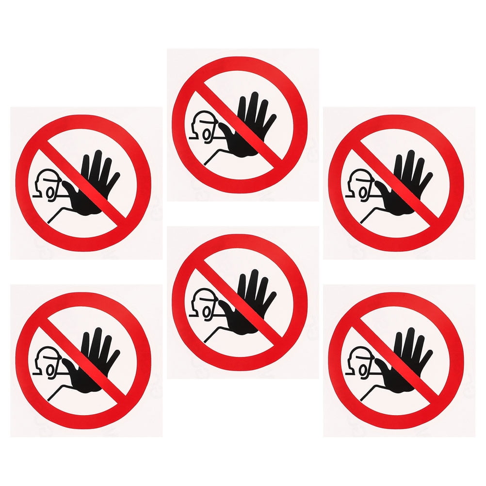 6 Pcs Warning Signs Label Warning Stickers Warning Sticker Caution ...