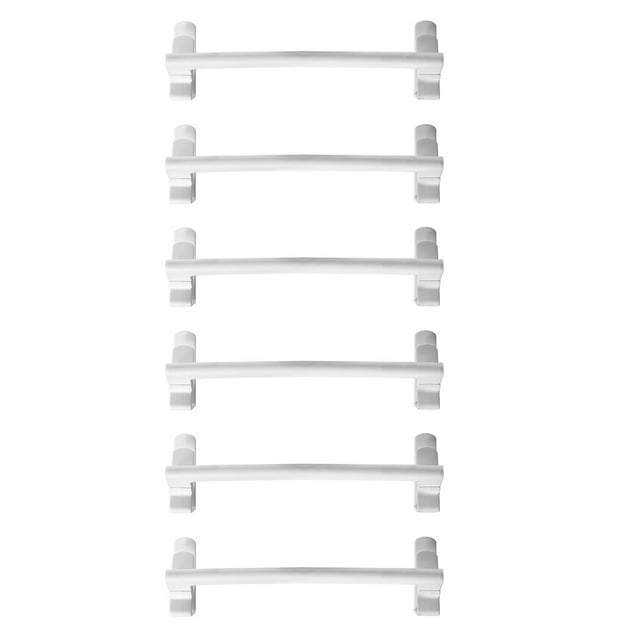 KALLORY Towel Bar for Four Towels White Plastic for Bathroom and ...