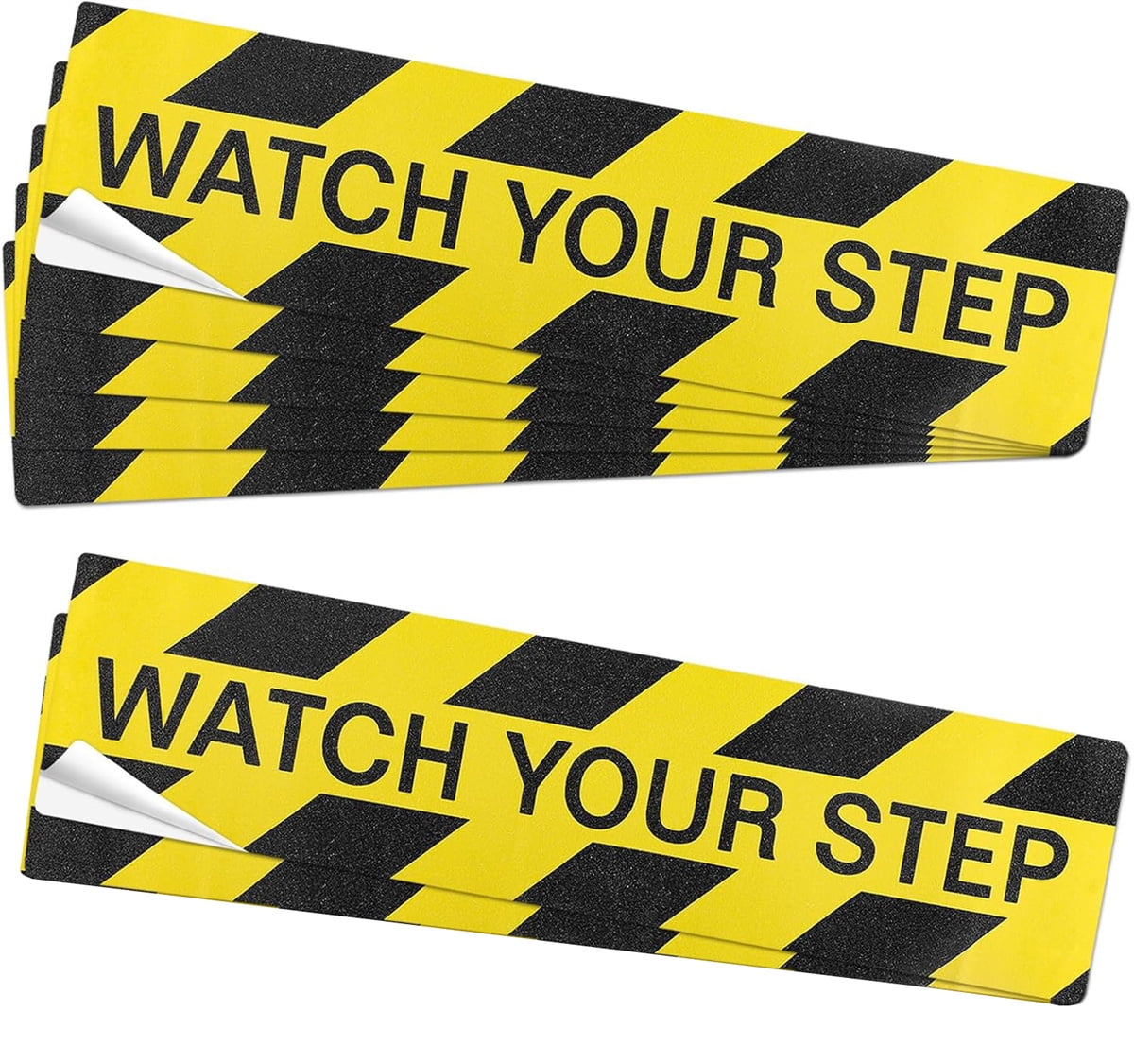 6 Pcs Watch Your Step Sign,Happon Self-Adhesive Vinyl Caution Watch ...