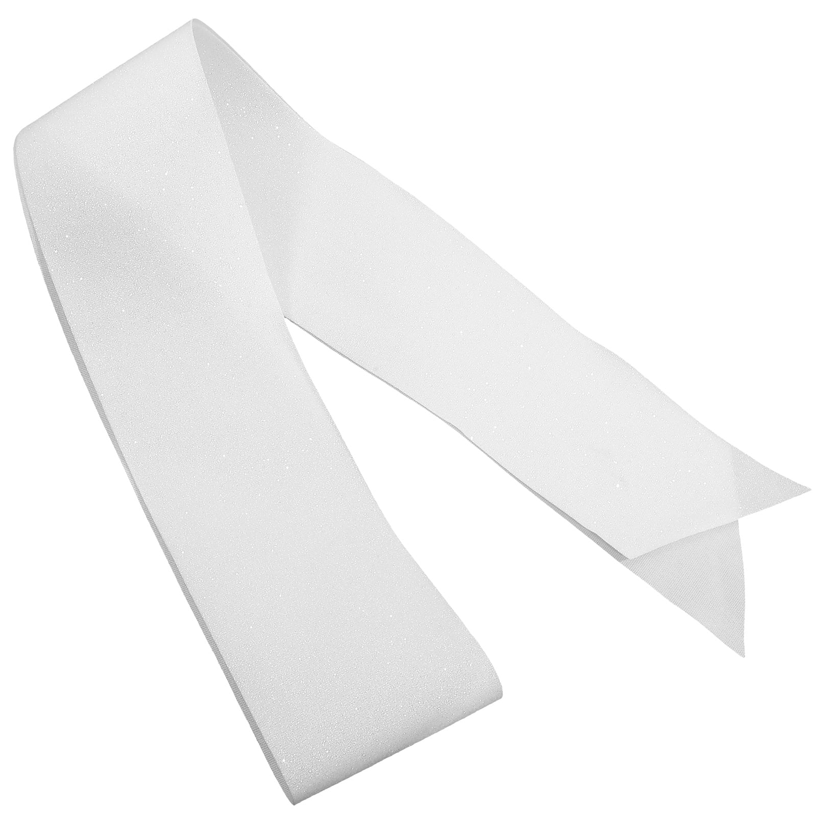 FENGGUIQU 6pcs White Rectangular Glitter Sashes for Bride and Groom ...